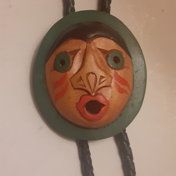 ARTIE GEORGE | Accessories | Moon Face Native Artist Artie George Wood ...